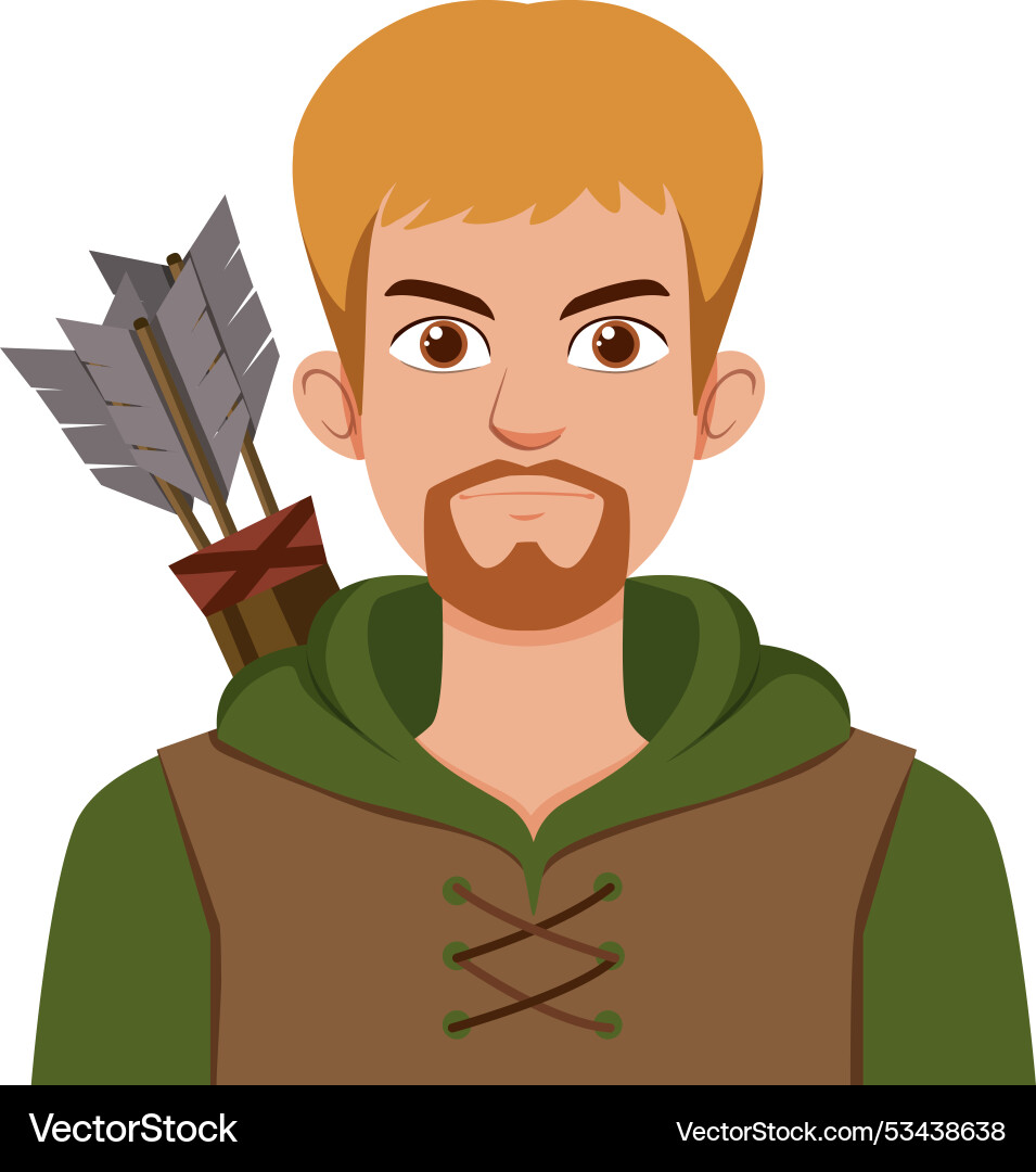 An archer with arrows Royalty Free Vector Image