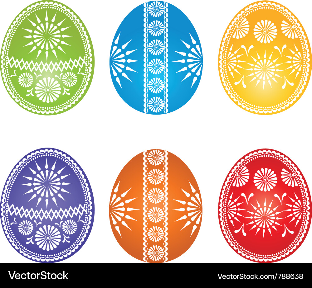 Colorful Easter Eggs Royalty Free Vector Image