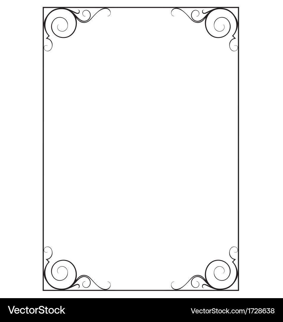 Decorative page border Royalty Free Vector Image
