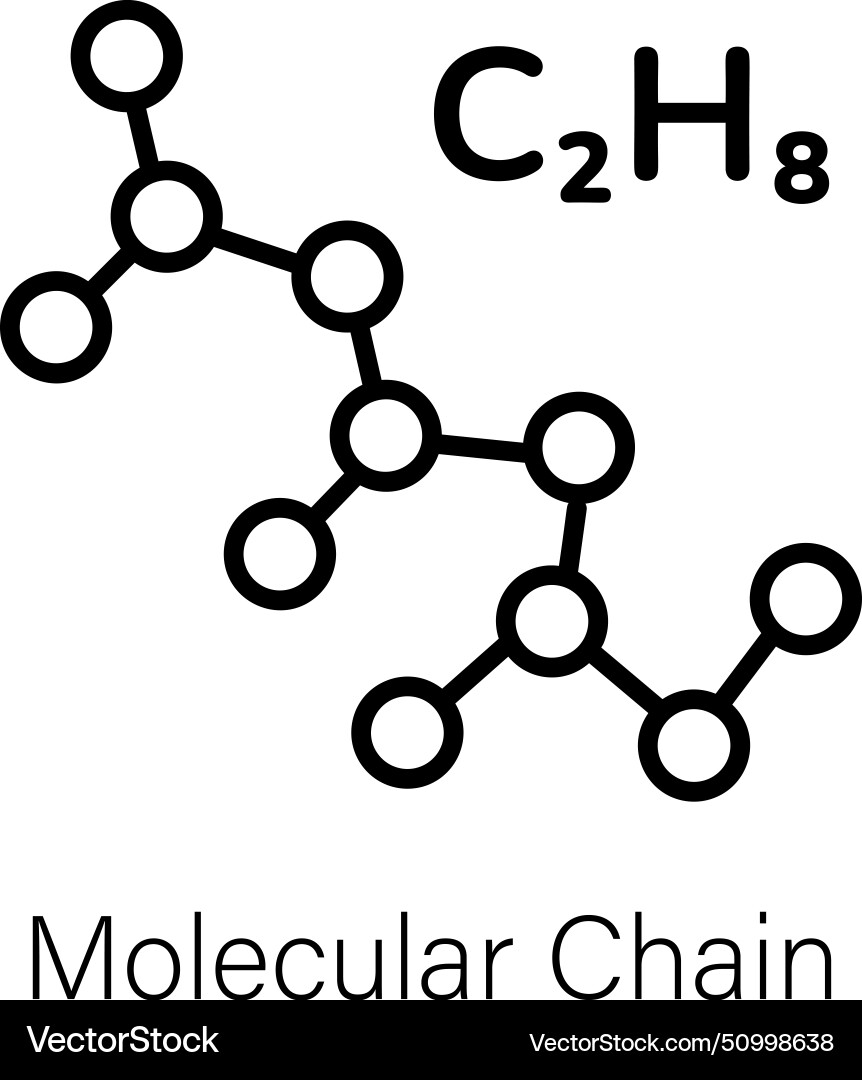 Molecular chain Royalty Free Vector Image - VectorStock