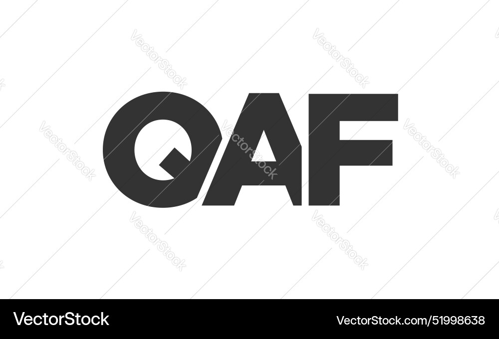 Qaf logo design template with strong and modern Vector Image
