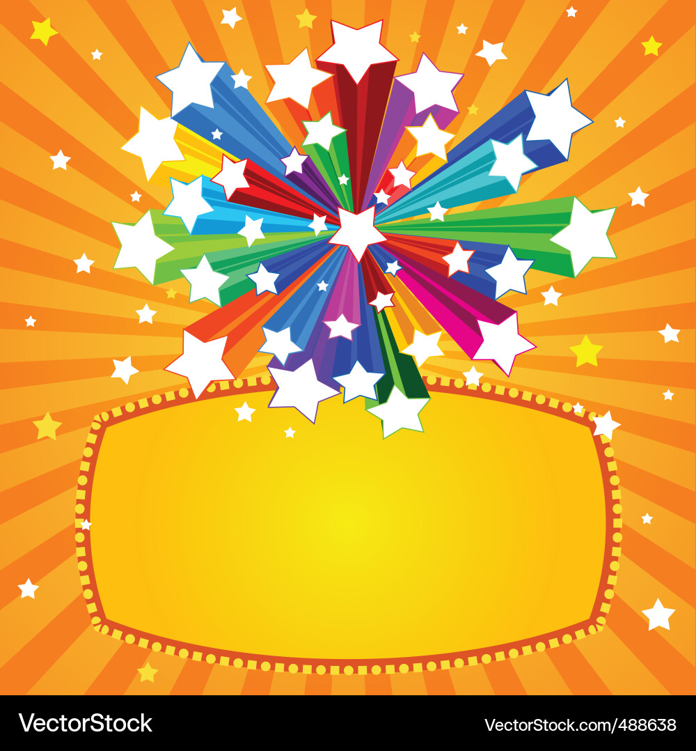 Rainbow star banner Royalty Free Vector Image - VectorStock