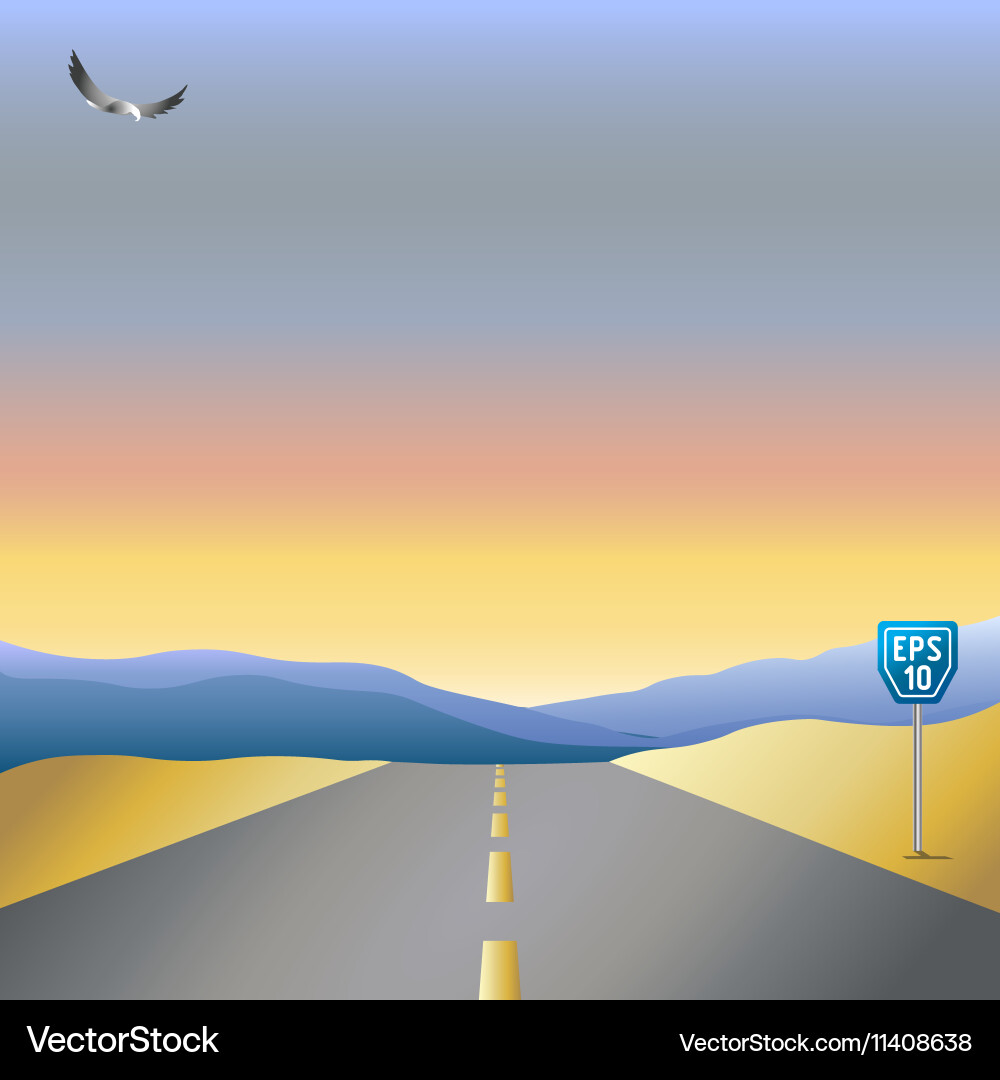 Road background Royalty Free Vector Image - VectorStock