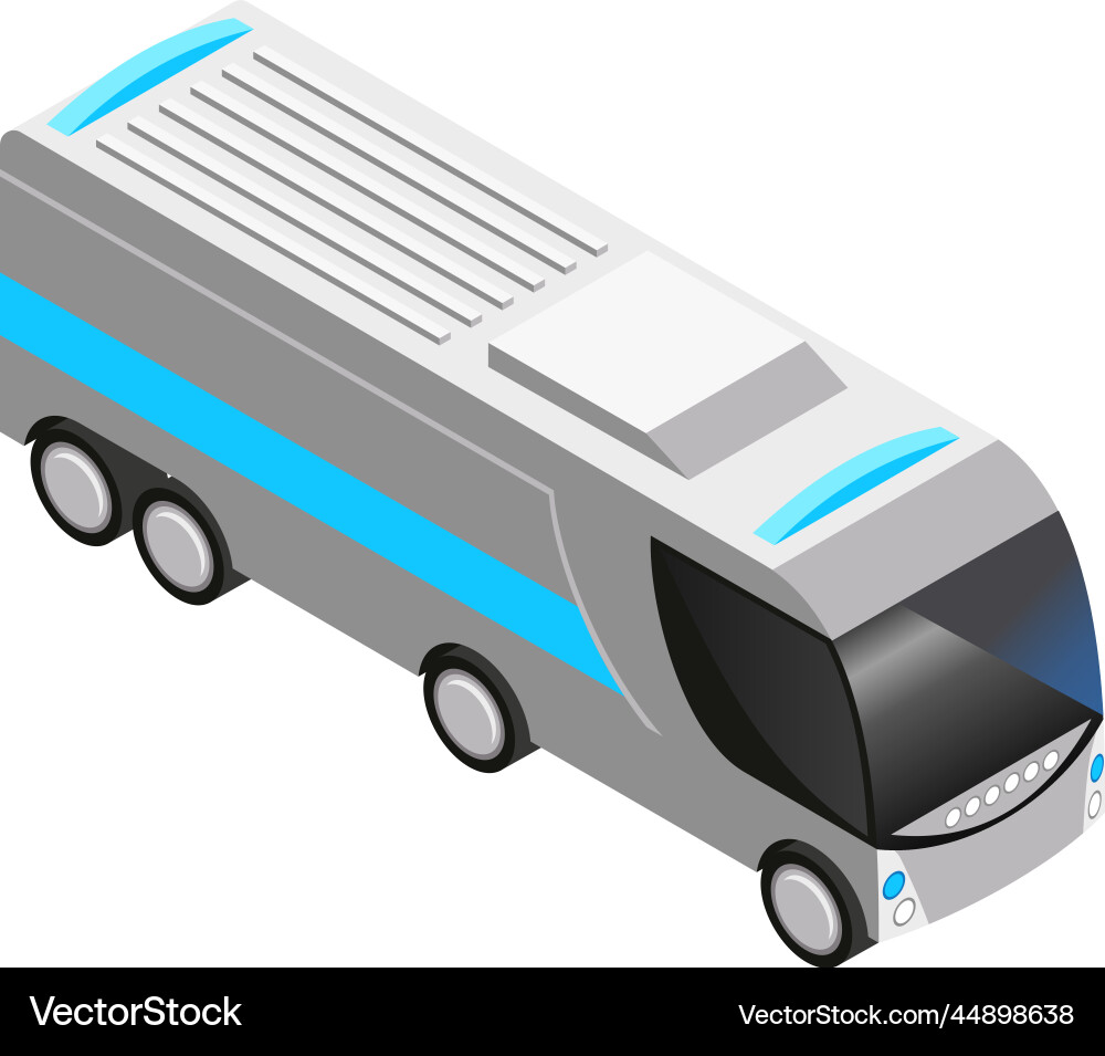 Unmanned bus delivery composition Royalty Free Vector Image