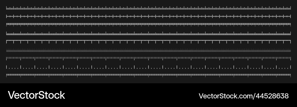Various measurement scales with divisions Vector Image