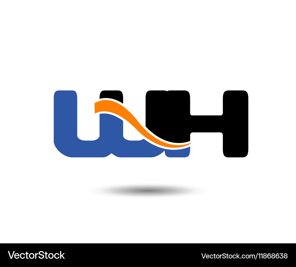 Wh initial company group logo Royalty Free Vector Image