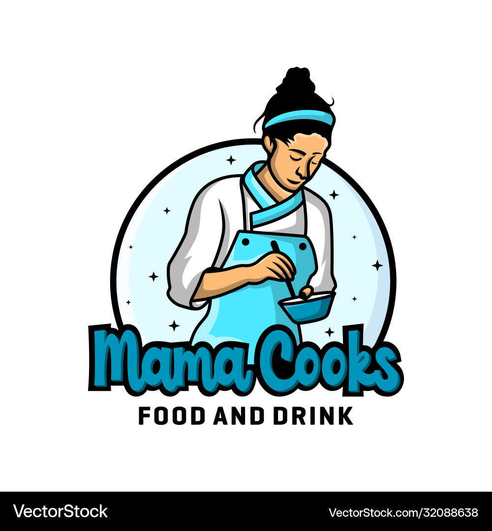 Woman cooking logo Royalty Free Vector Image - VectorStock
