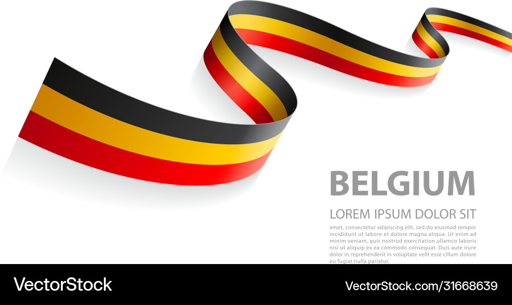 Banner with belgium flag colors Royalty Free Vector Image