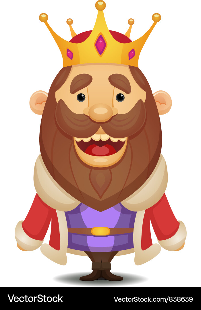Cartoon King Character Royalty Free Vector Image
