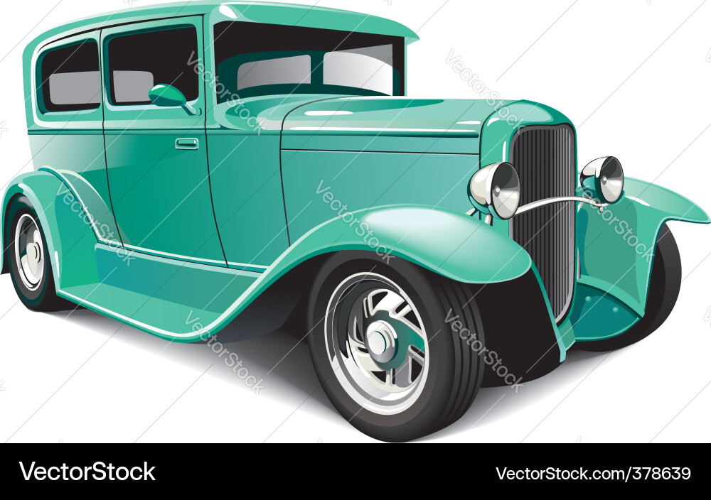 Classical hot rod Royalty Free Vector Image - VectorStock