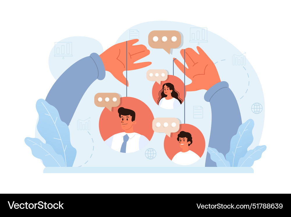 Manipulation psychological control method Vector Image