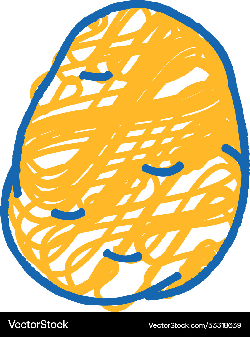 Potato tuber icon doodle – Royalty-Free Vector | VectorStock
