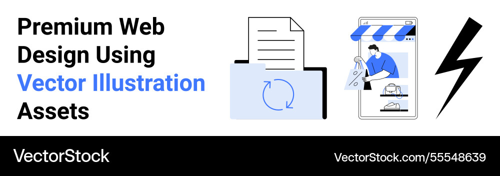 Premium web design with assets featuring Vector Image