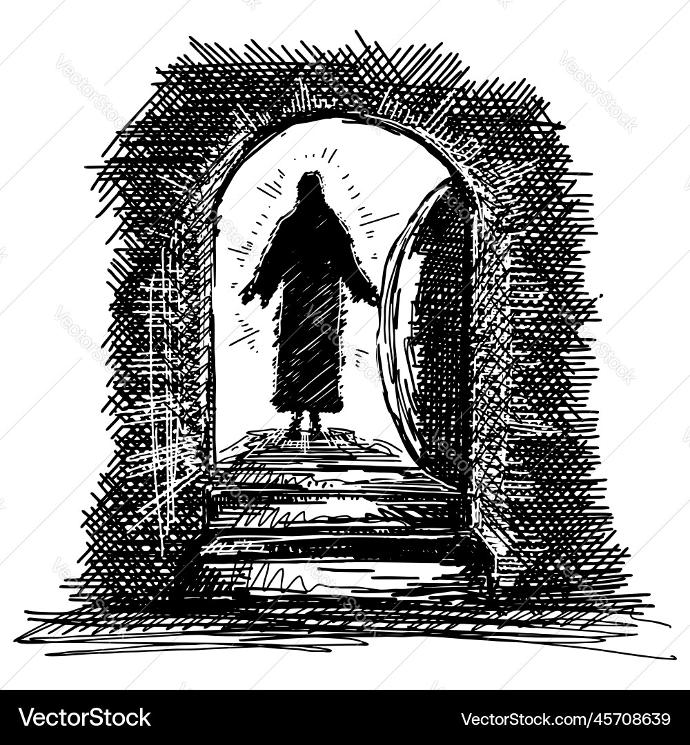 Resurrected jesus christ Royalty Free Vector Image