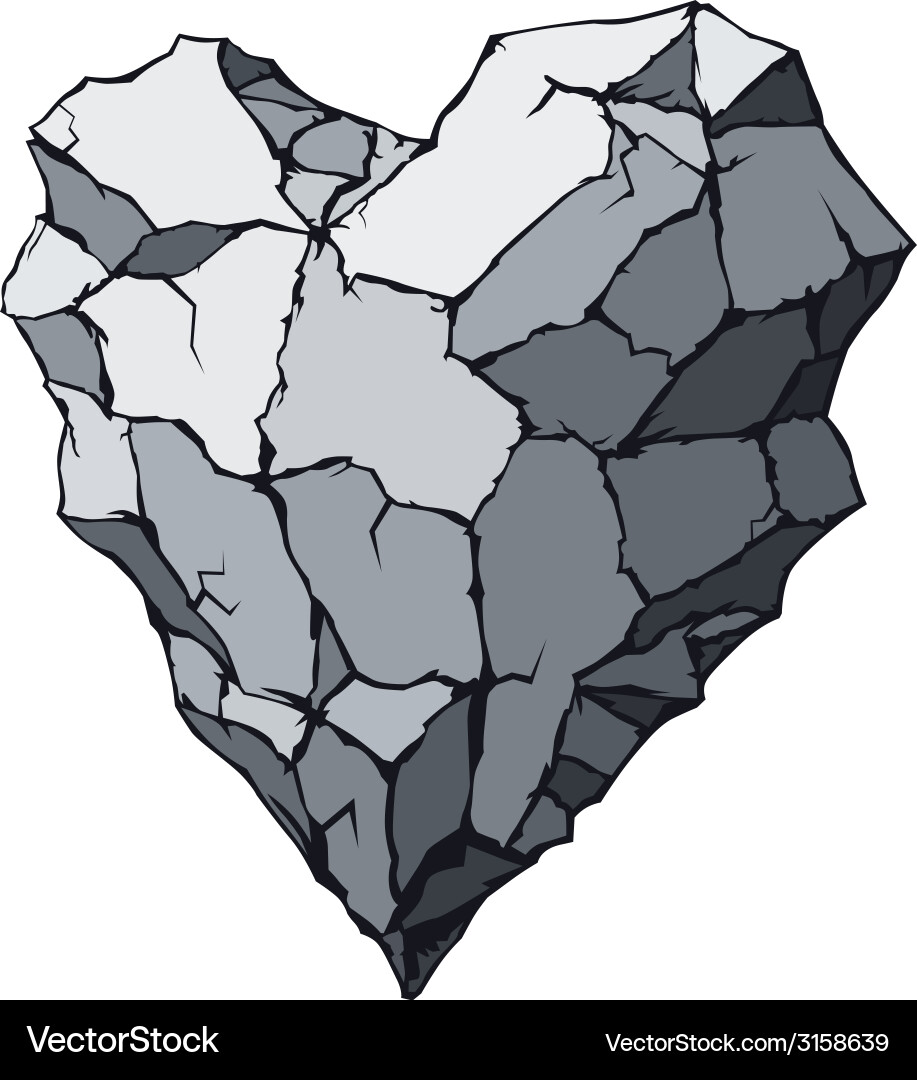 Stone Heart Shape (3158639) – Royalty-Free Vector | VectorStock