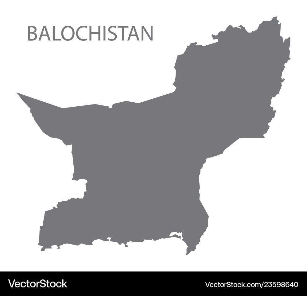 Balochistan pakistan map grey Royalty Free Vector Image