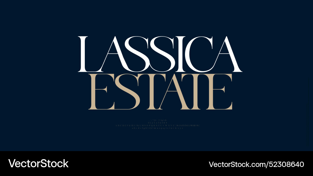 Elegant alphabet letters font logo typography Vector Image