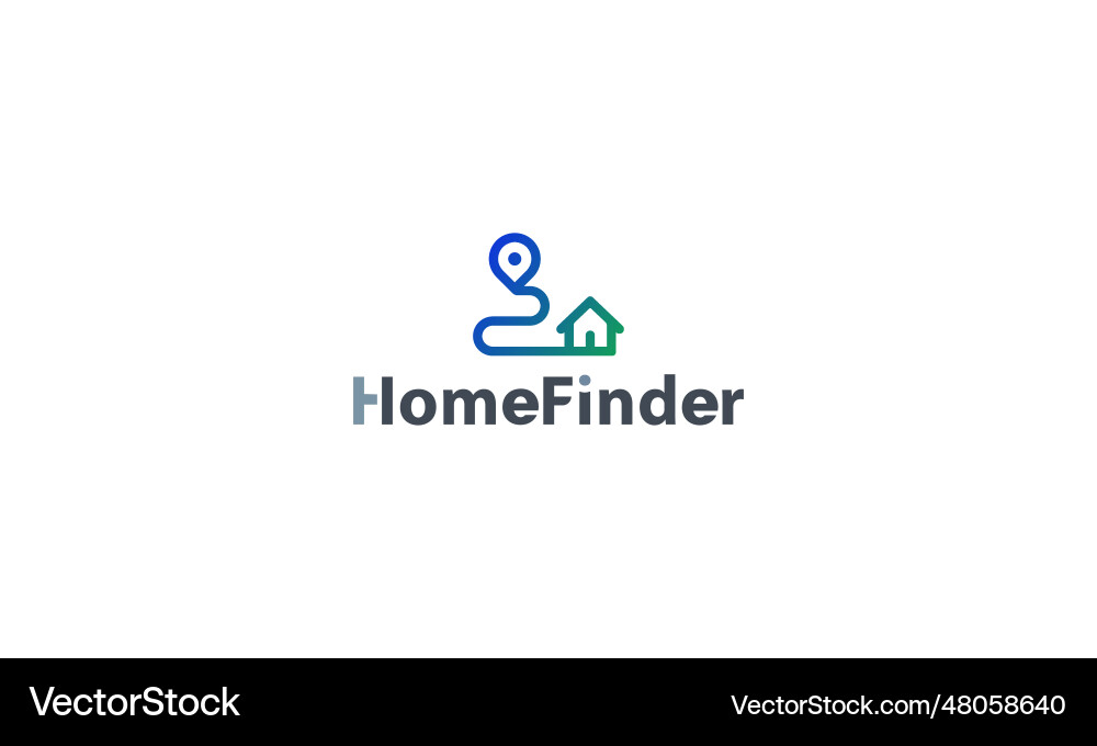 Home location point creative direction logo Vector Image