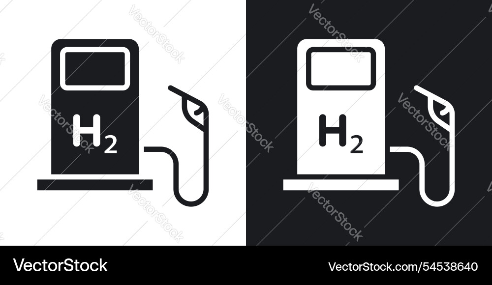 Hydrogen fuel pump icon Royalty Free Vector Image