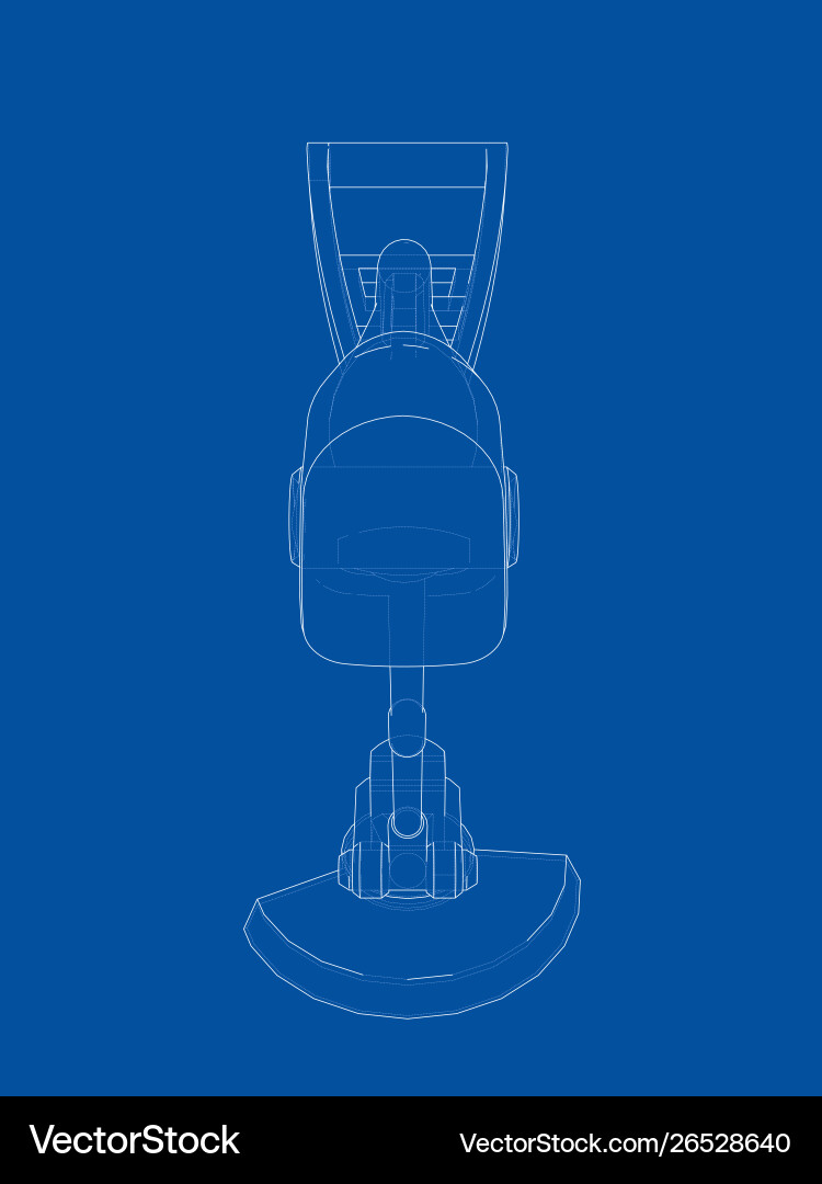 Outline trimmer grass cutter Royalty Free Vector Image