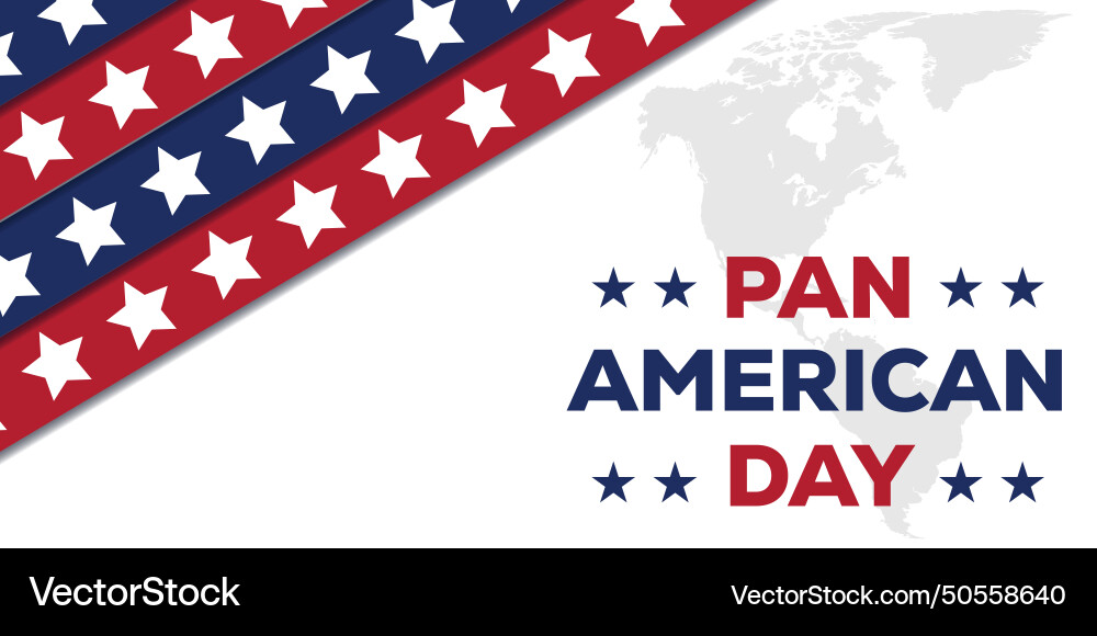 Pan american horizontal banner Royalty Free Vector Image