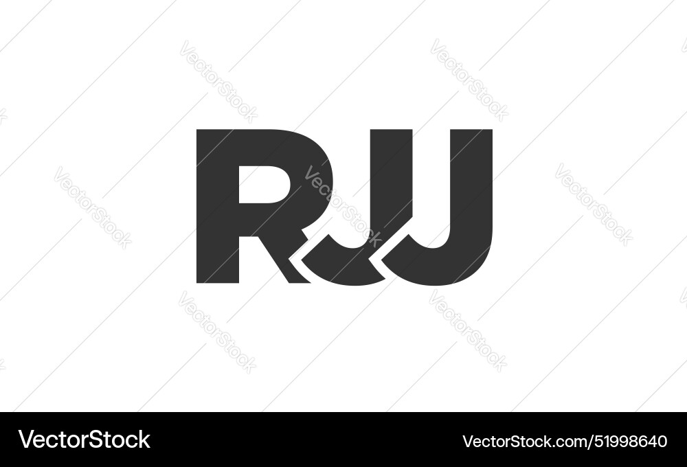 Rjj logo design template with strong and modern Vector Image