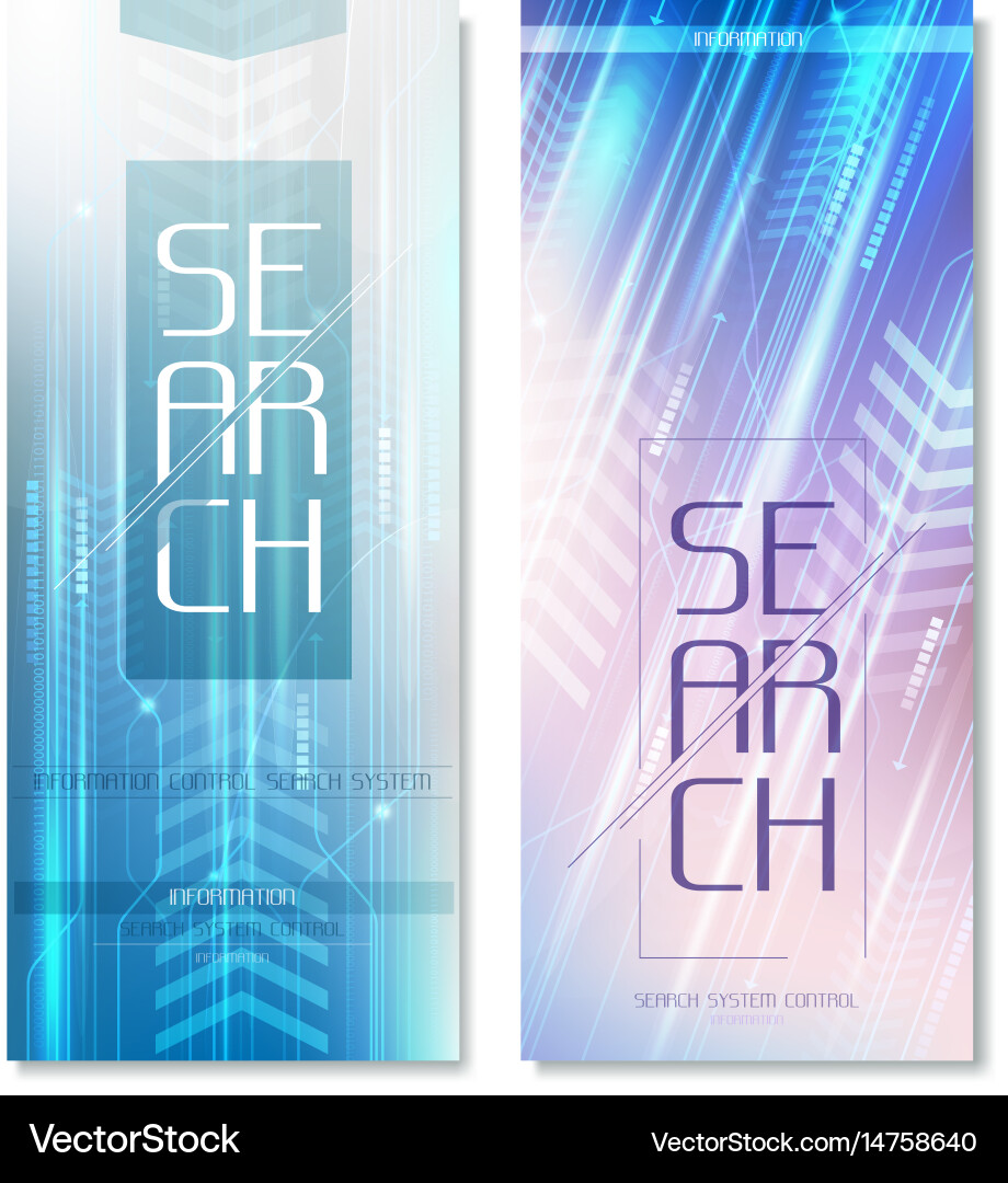 Search radar vertical banners Royalty Free Vector Image