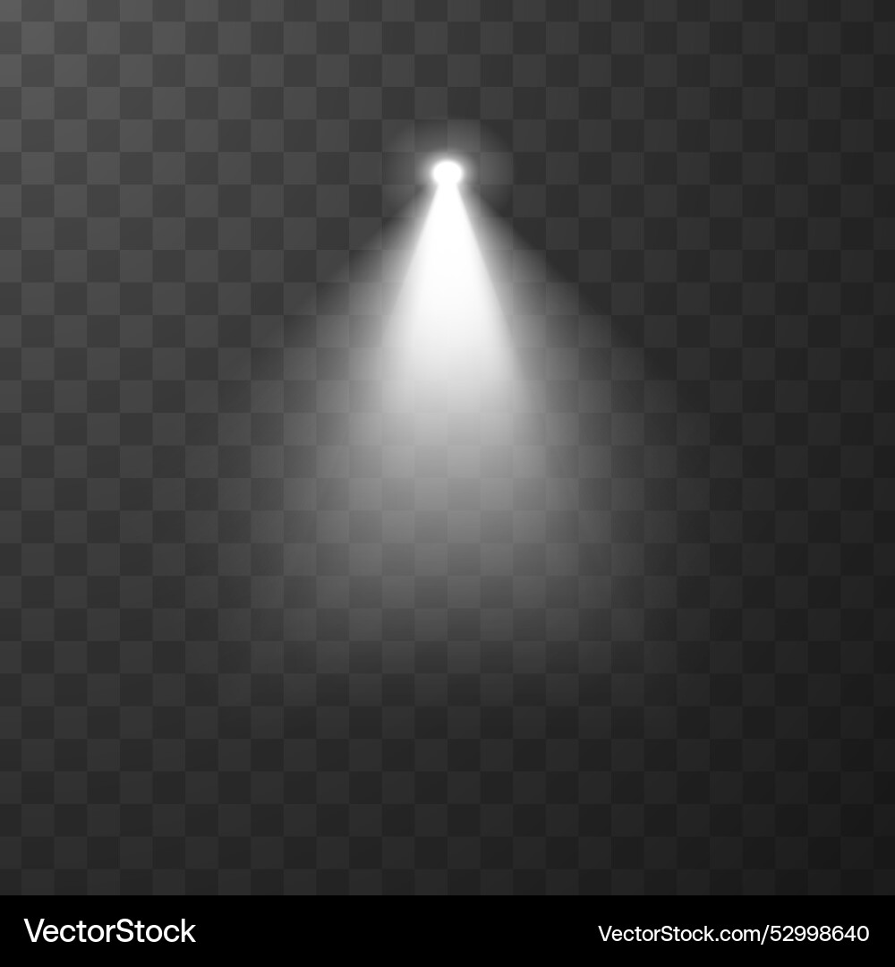 Spotlight effect on transparent background Vector Image