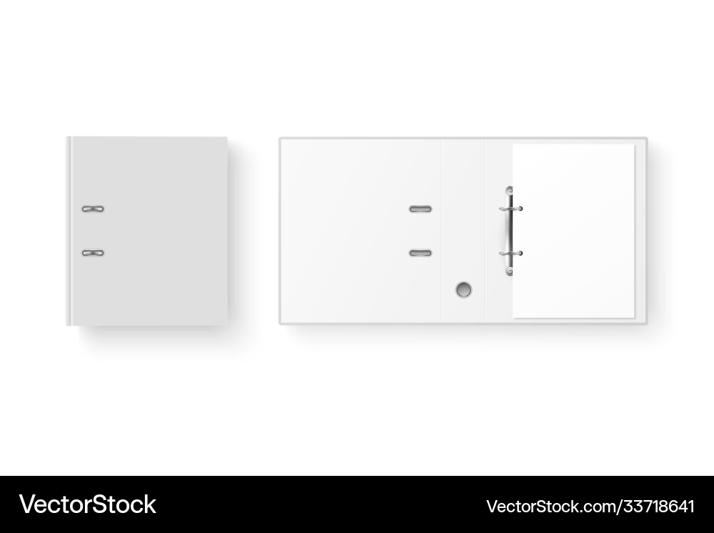 3d opened and closed realistic white blank Vector Image