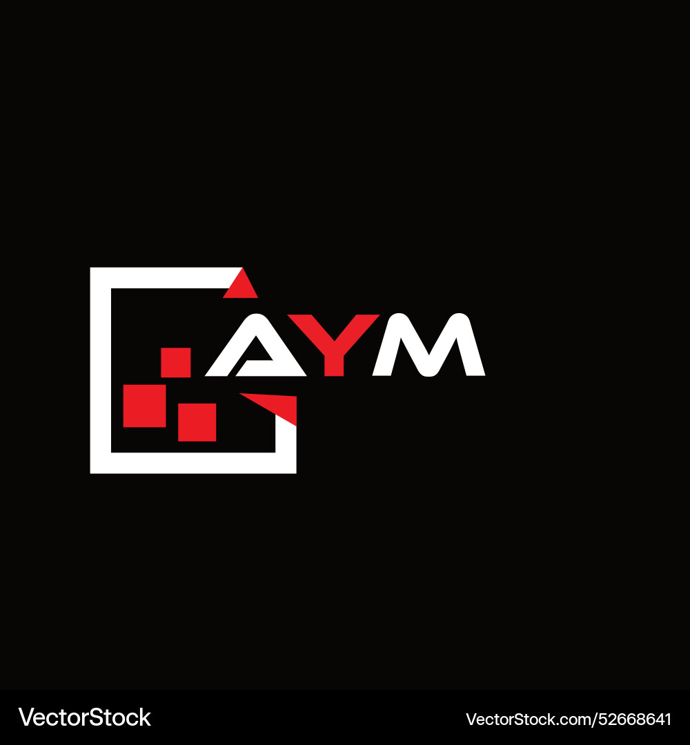 Aym creative minimalist letter logo unique Vector Image