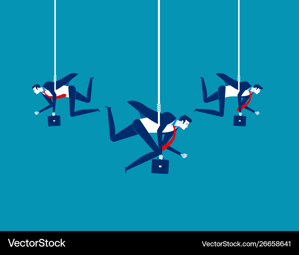 Business people are trapped concept Royalty Free Vector