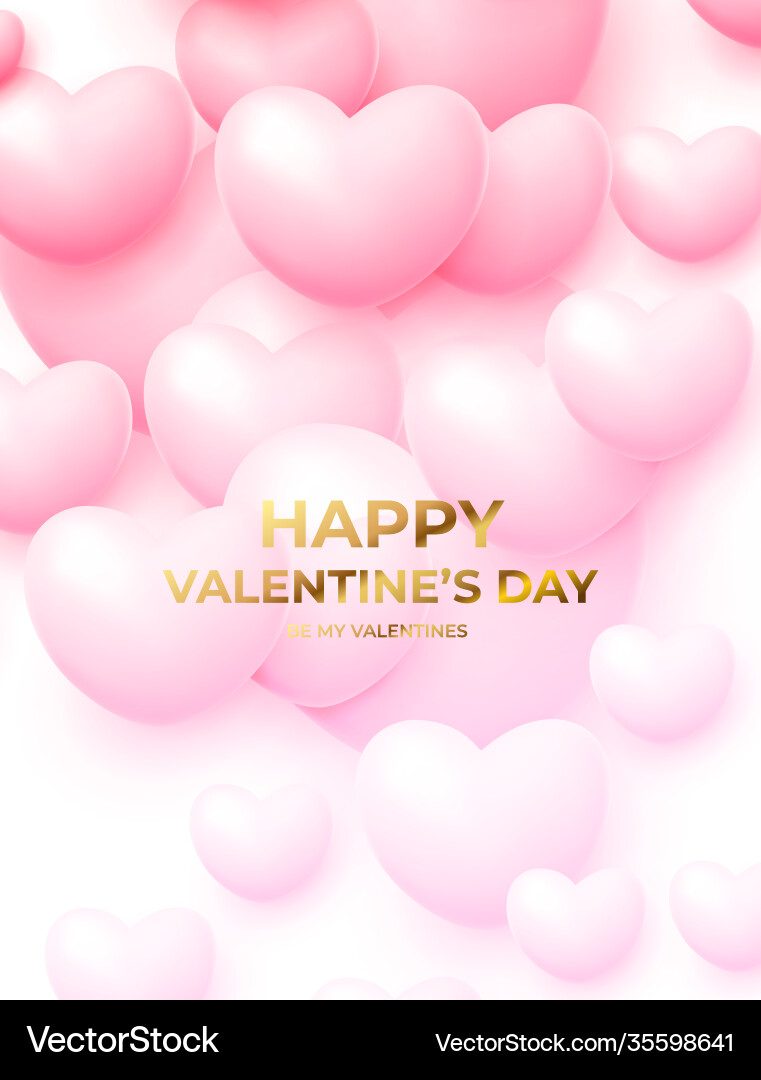 Design concept for valentines day poster with pink
