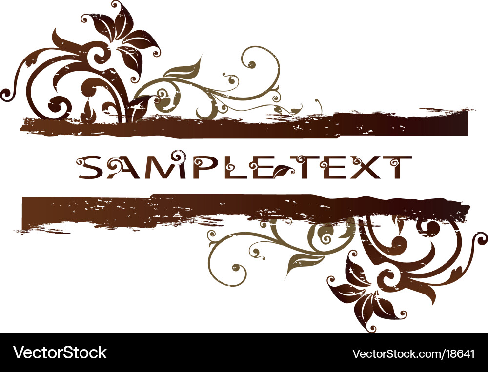 Elegant Floral Swirl Banner Royalty Free Vector Image