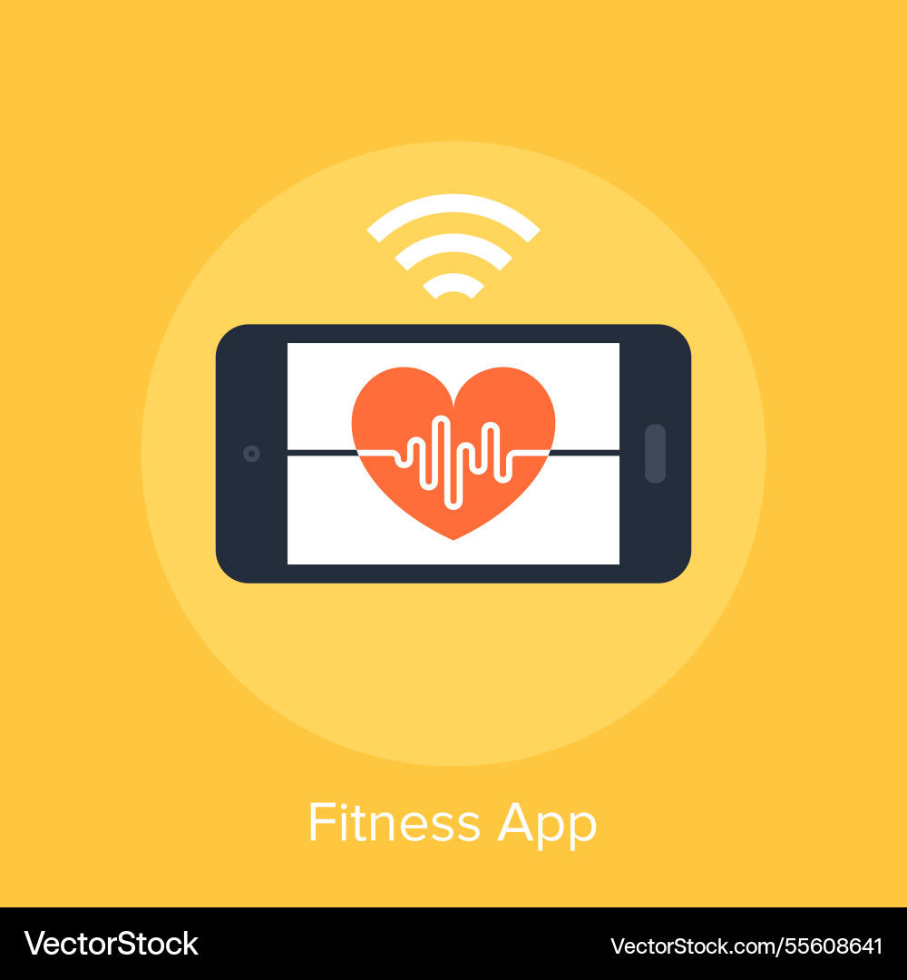 Fitness app concept Royalty Free Vector Image - VectorStock