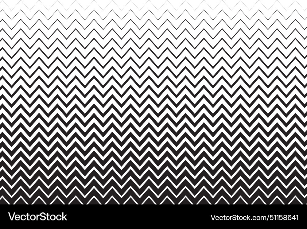 Horizontal zigzag lines of different thicknesses Vector Image
