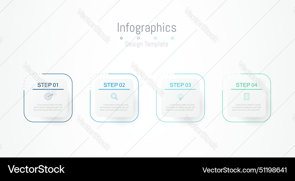 Infographic 4 options design elements Royalty Free Vector