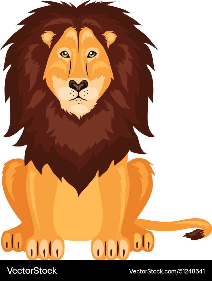 Lion animal isolated Royalty Free Vector Image