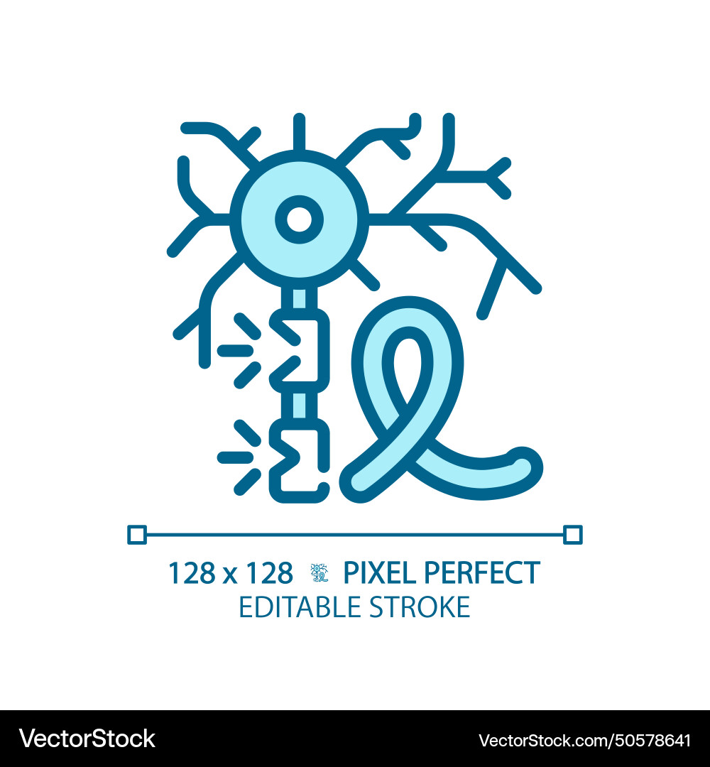 Multiple sclerosis light blue icon Royalty Free Vector Image