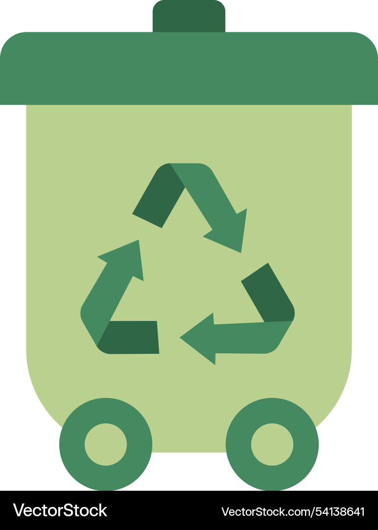 Recycling green bin Royalty Free Vector Image - VectorStock