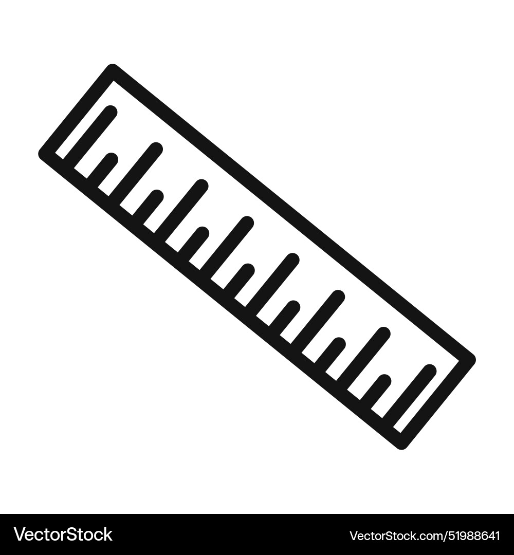 Ruler icon series measurement tool for school Vector Image