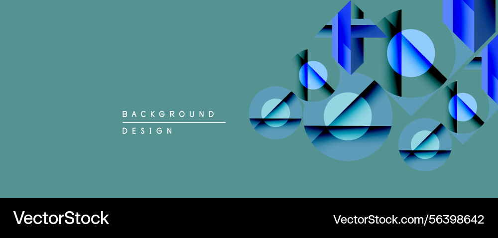 Abstract geometric design features overlapping Vector Image