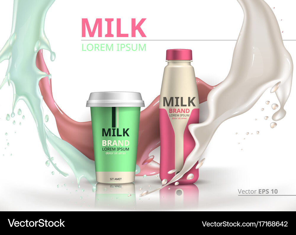 Milkshake mockup Vector Images & Graphics for Commercial Use | VectorStock