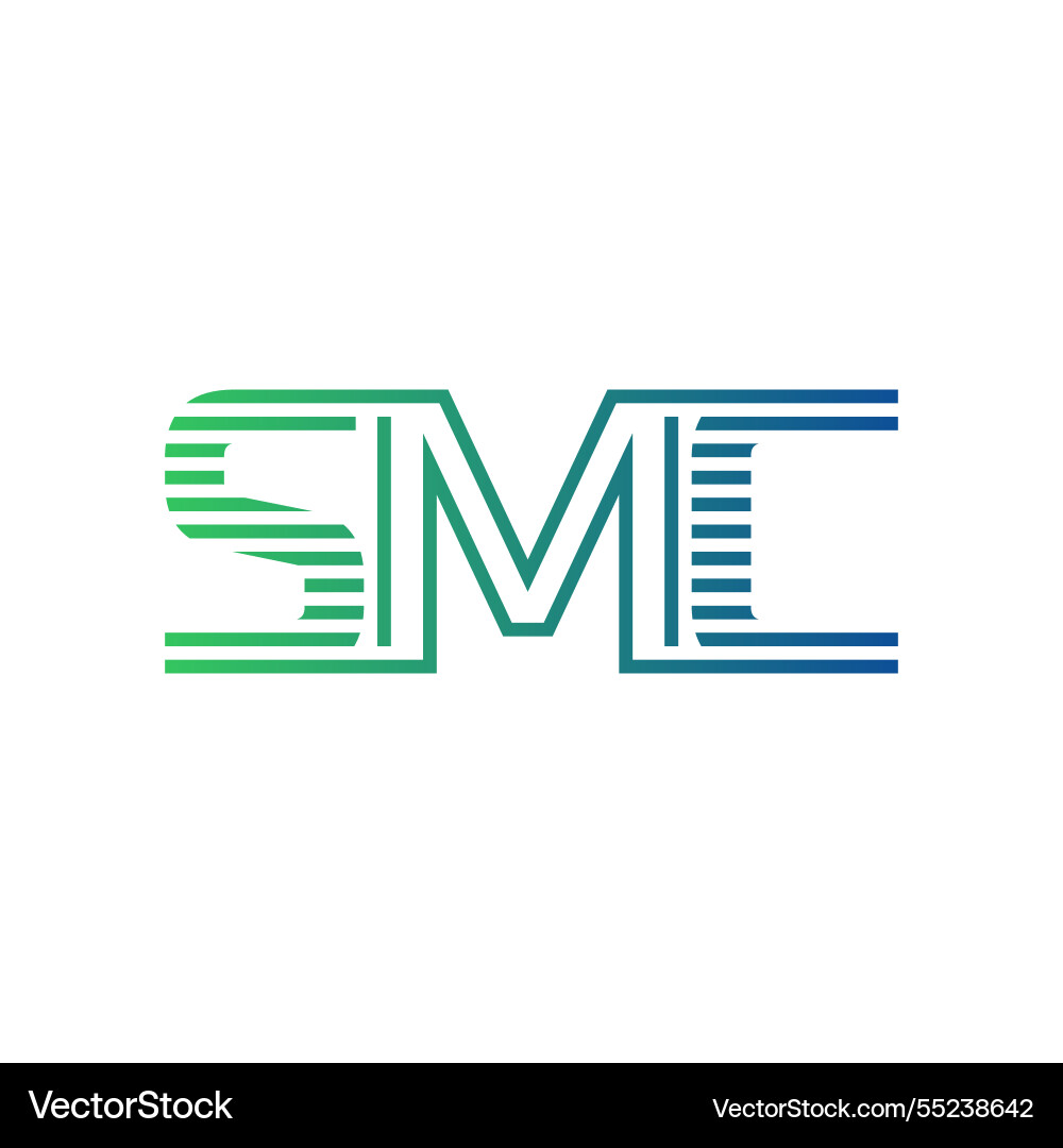 Modern smc logo design letter minimalist Vector Image