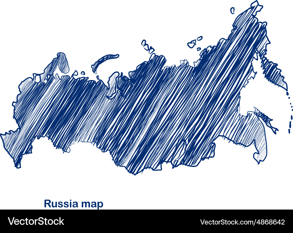 Russia map Royalty Free Vector Image - VectorStock