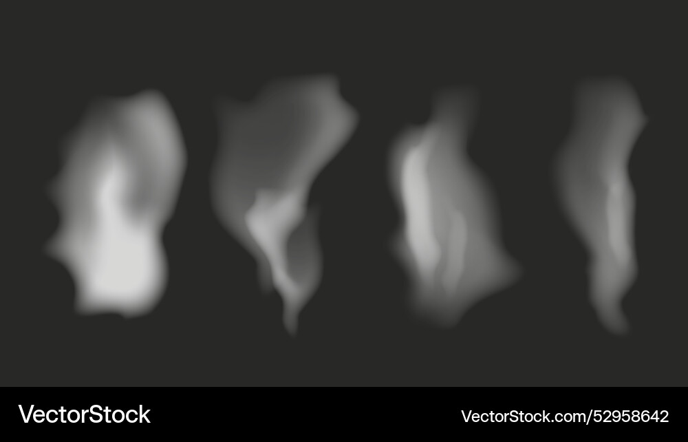 Smoke vapor cloud overlay effect realistic Vector Image