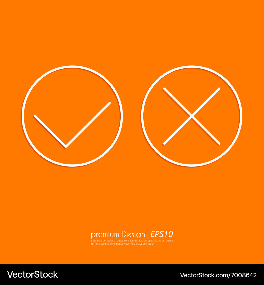 Stock linear icon yes Royalty Free Vector Image