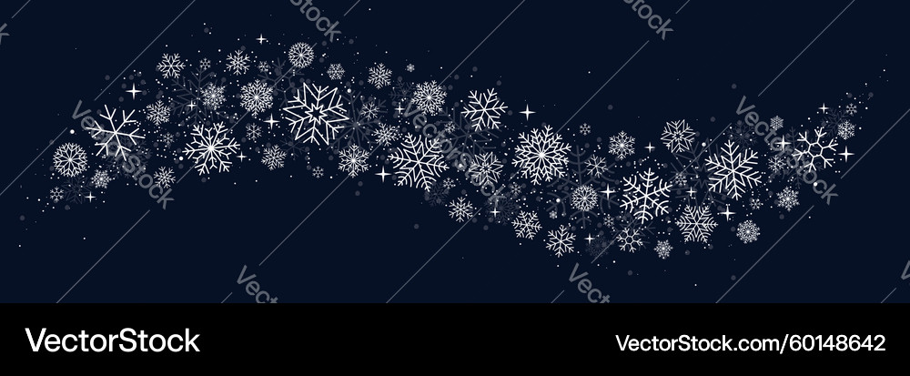 Winter Snowflake Border – Royalty-Free Vector | VectorStock