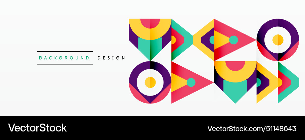 A colorful geometric design with arrows Royalty Free Vector