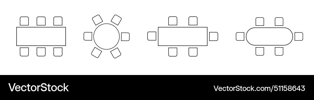 Cafe or restaurant seats arrangement plan table Vector Image