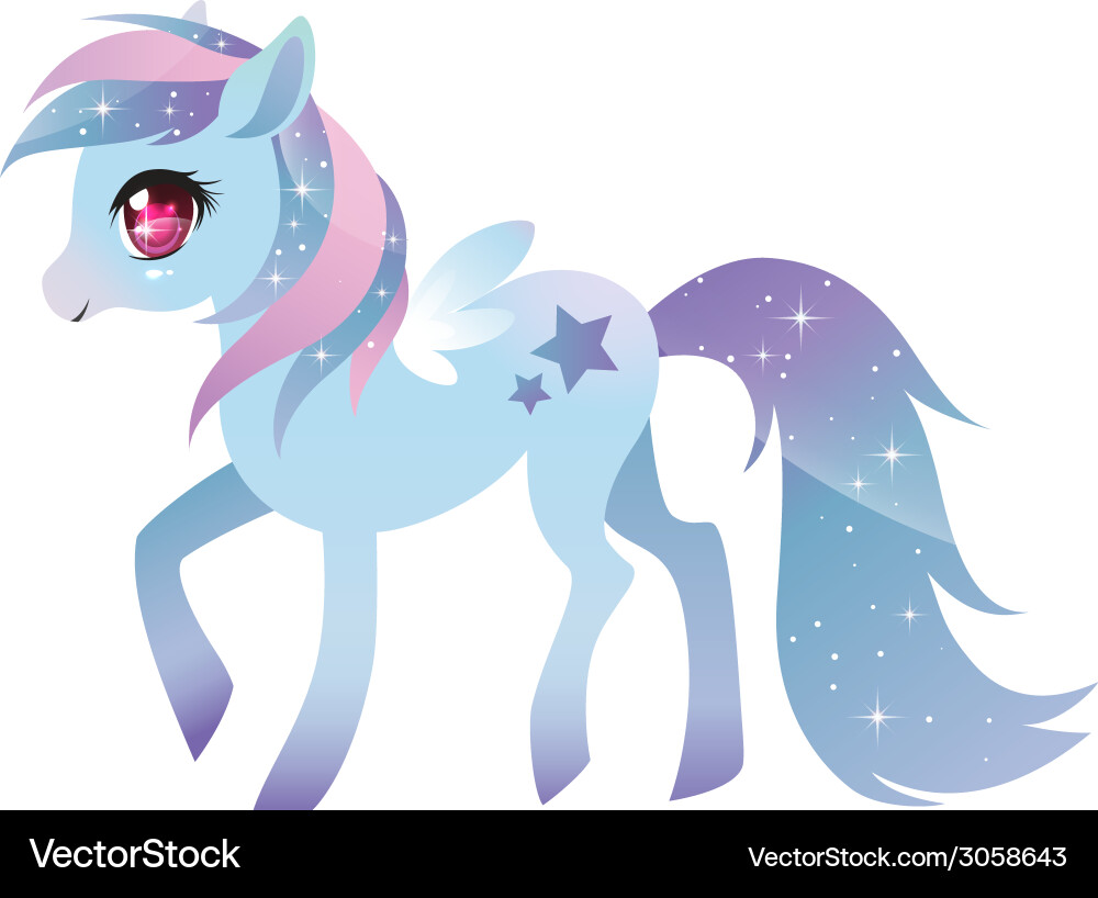 Colorful Fantasy Pony Royalty Free Vector Image